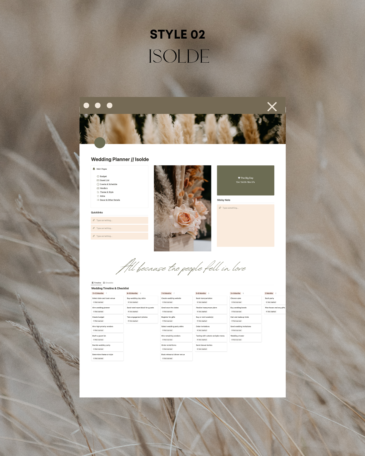 How to Set Up a Digital Wedding Planner with Notion - Scorpio Rising Media