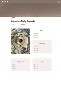 Five Free Aesthetic Agenda Templates for Notion - Scorpio Rising Media
